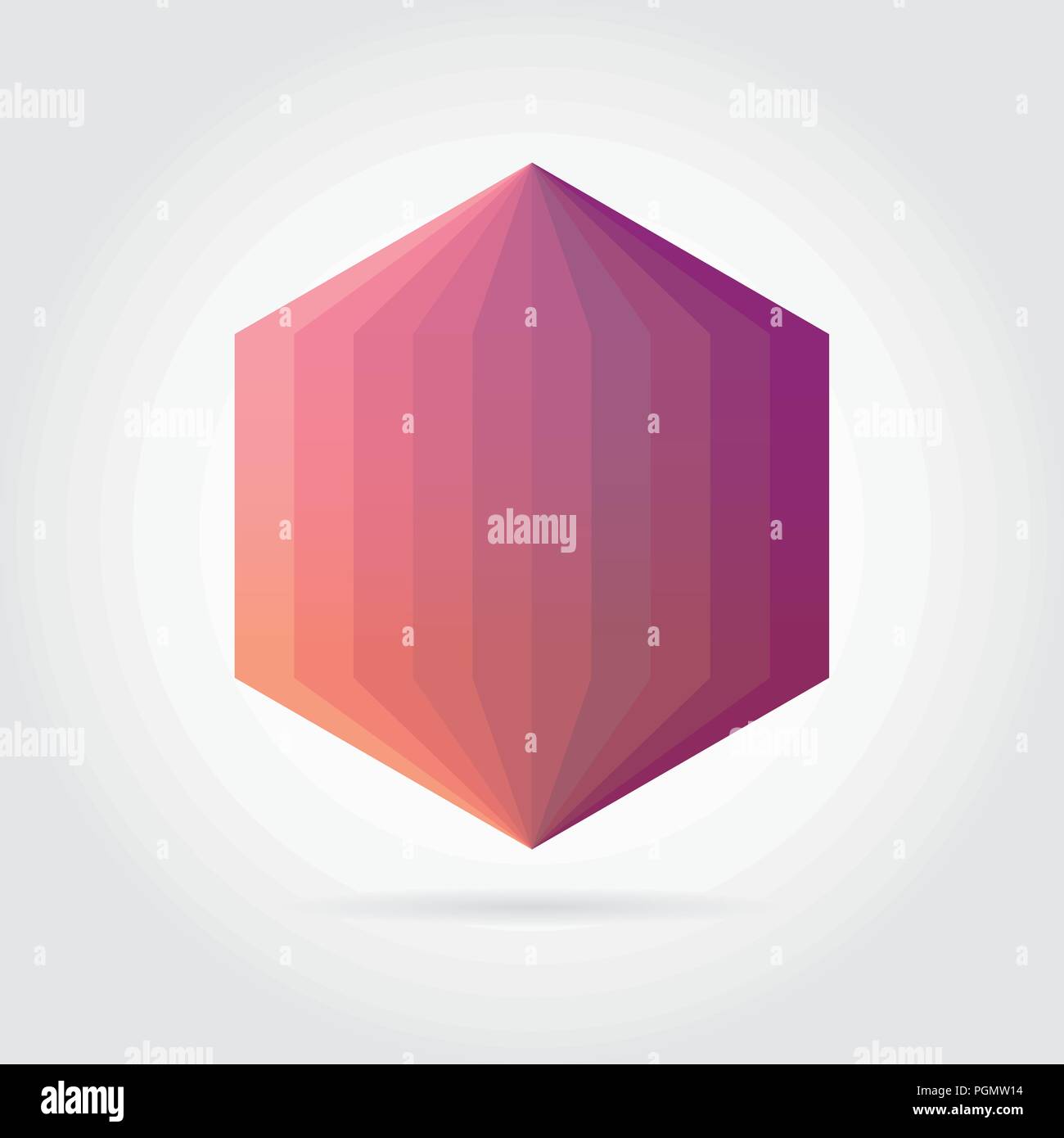 Smooth color gradient hexagon icon logo. Vector illustration for your ...