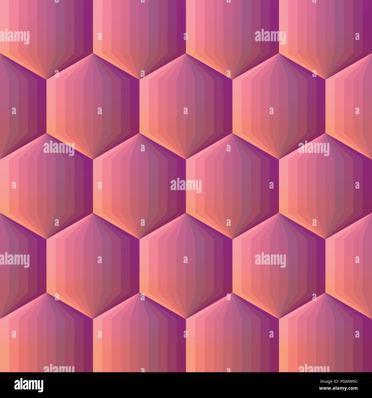 Smooth color gradient hexagon mosaic background. Vector illustration for your design project ...