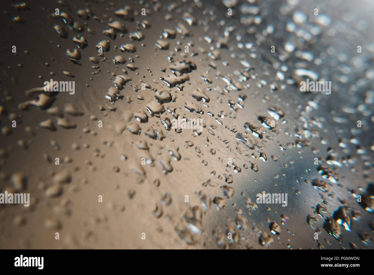 water drop on a mirror with reflection Stock Photo - Alamy