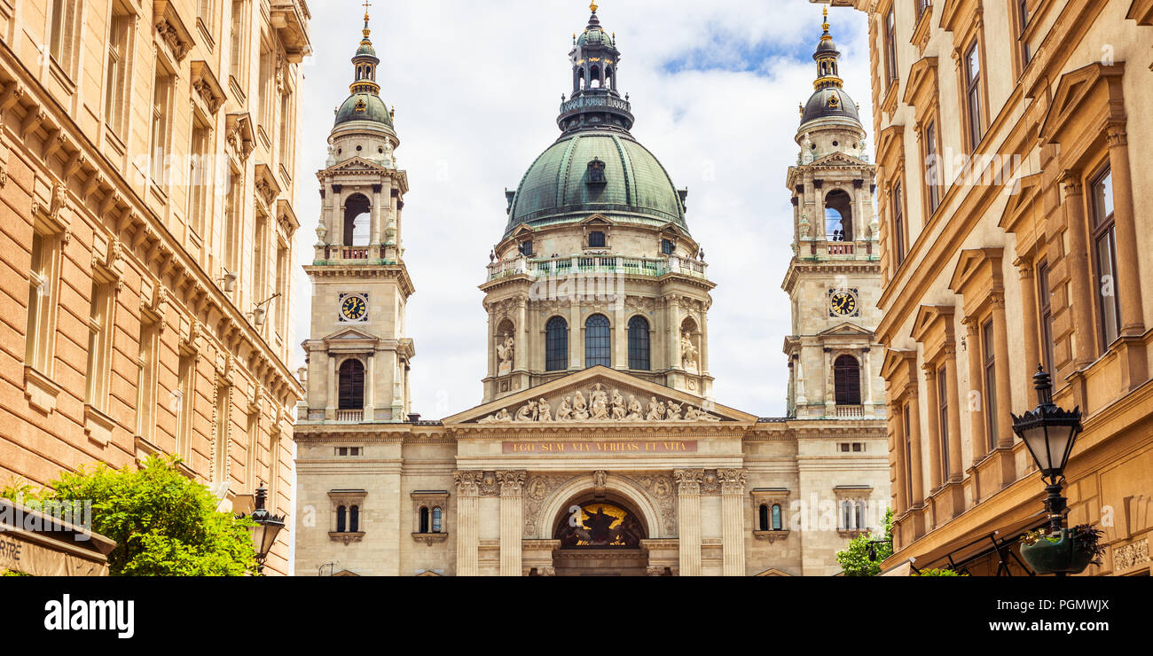 St. Stephen's Basilica on the Pest side of Budapest, Hungarian ...