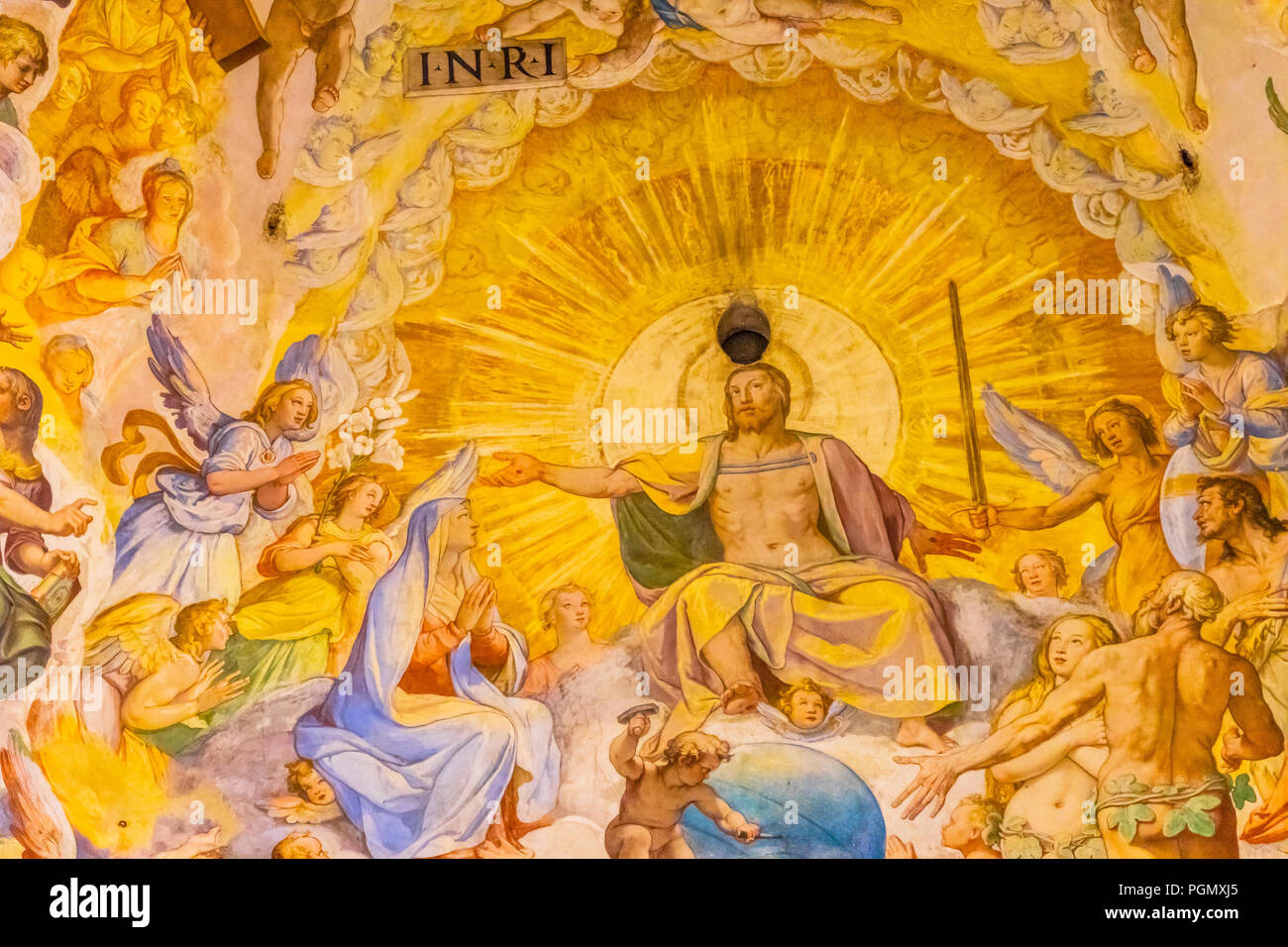 Giorgio Vasari Fresco Jesus Christ Last Judgment Dome Duomo Cathedral ...