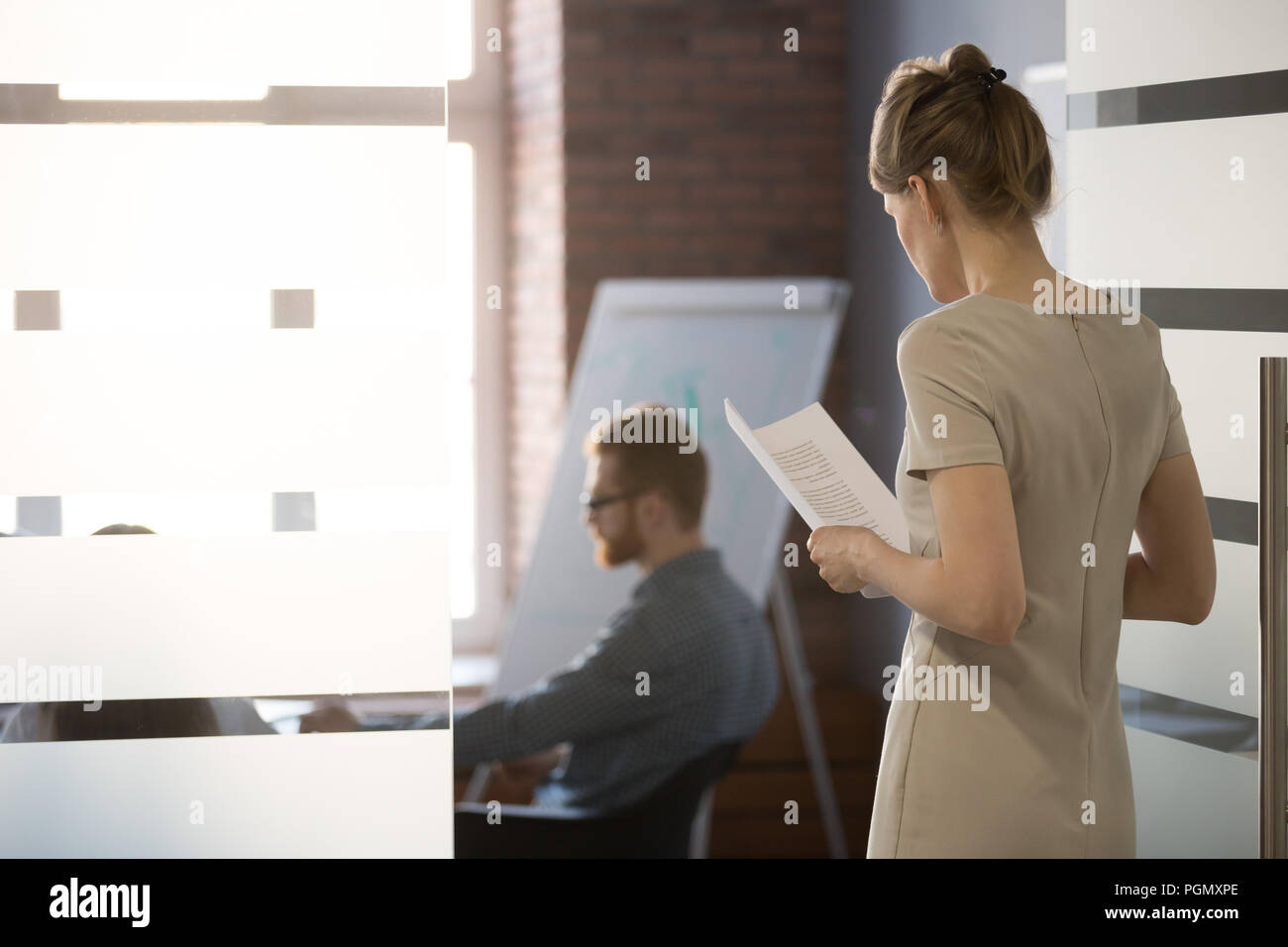 Shy person office hi-res stock photography and images - Alamy