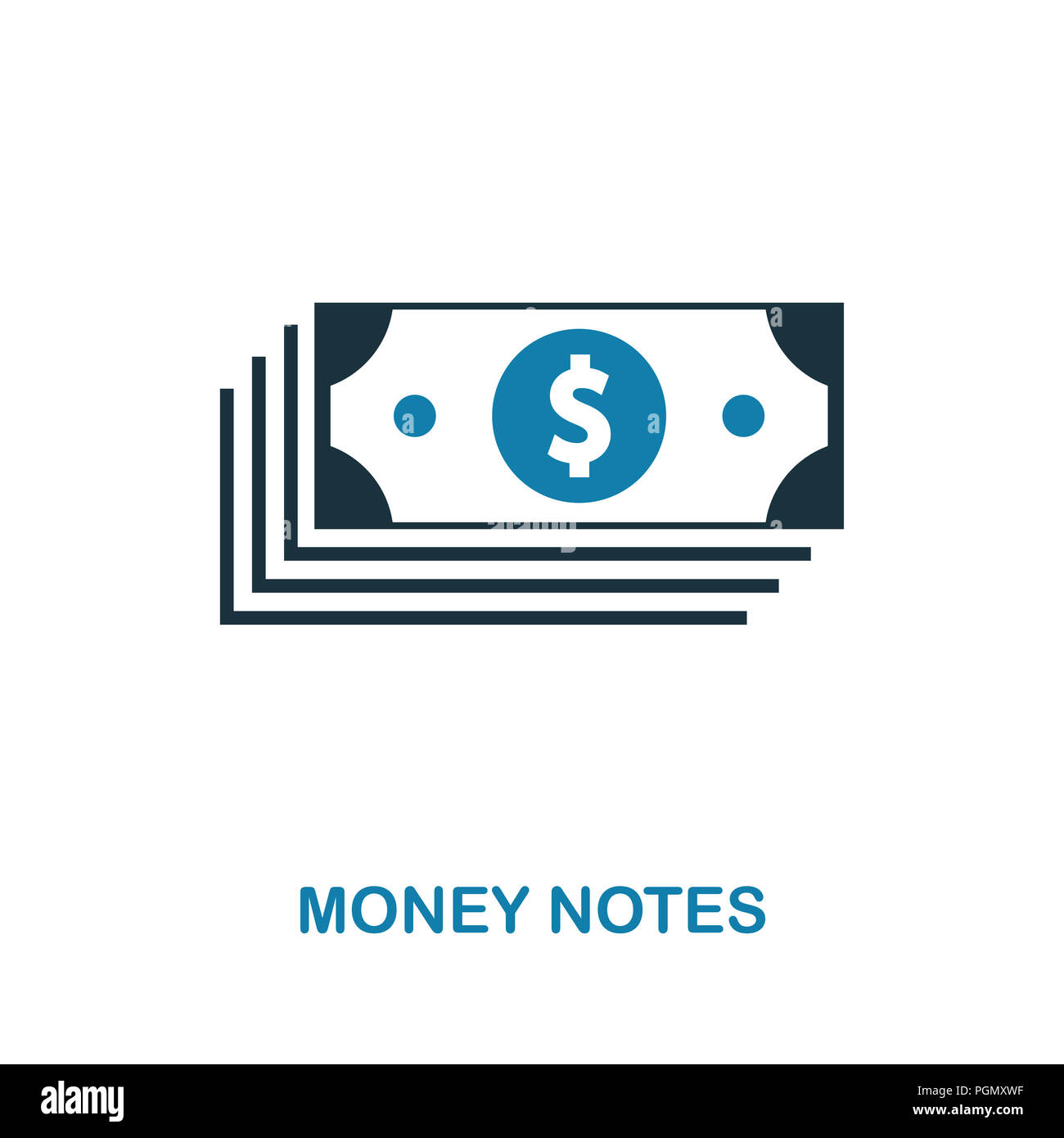 Money Notes creative icon. Simple element illustration. Money Notes ...