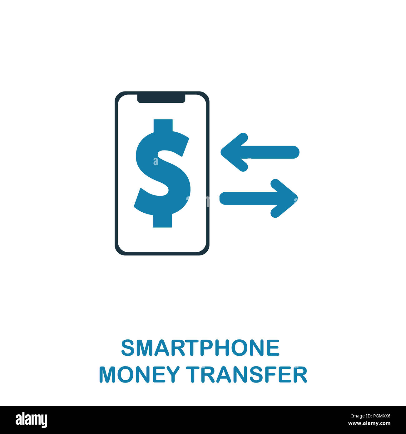Smartphone Money Transfer creative icon. Simple element illustration ...