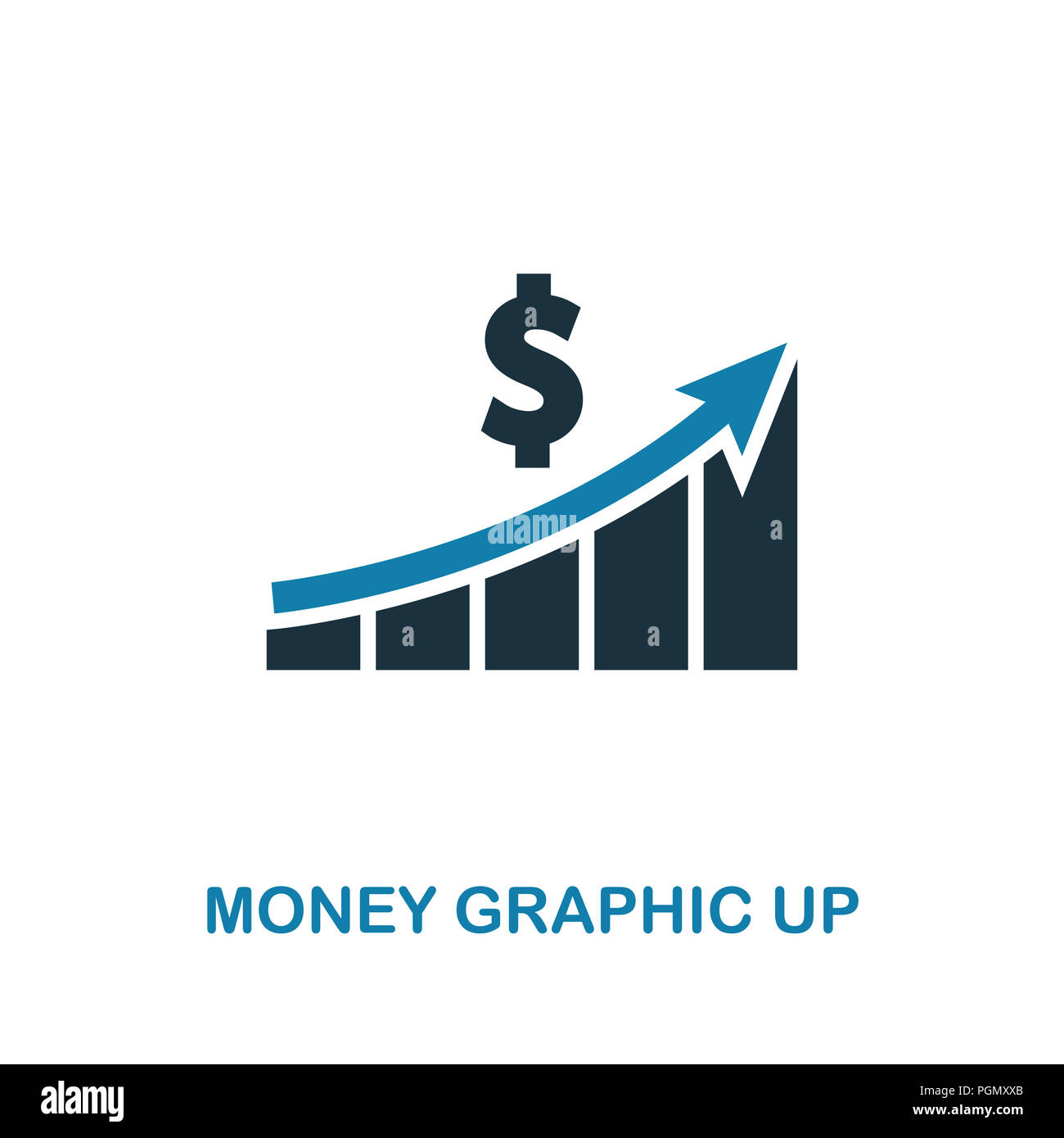 Money Graphic Up creative icon. Simple element illustration. Money ...