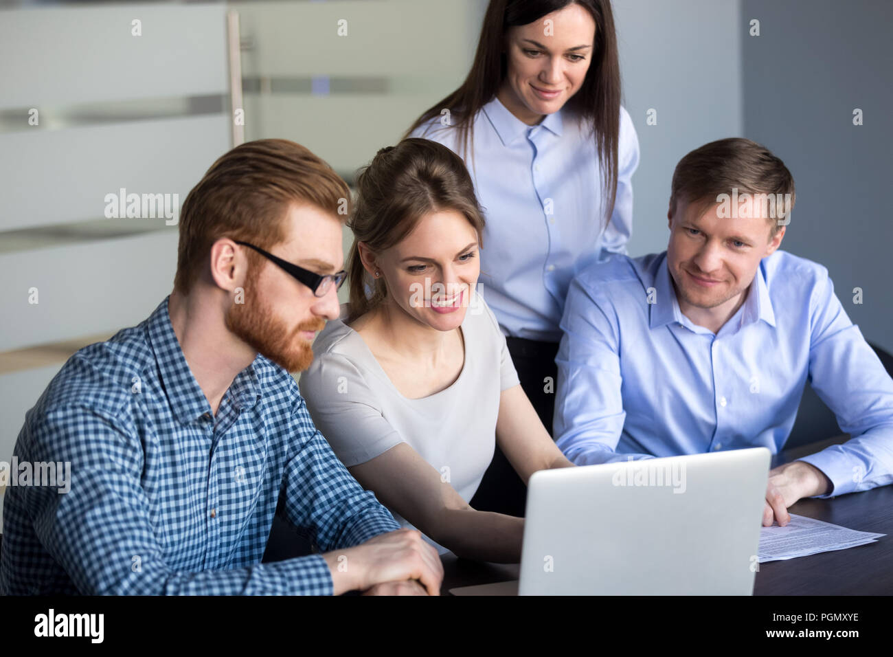 Observing team office work hi-res stock photography and images - Alamy