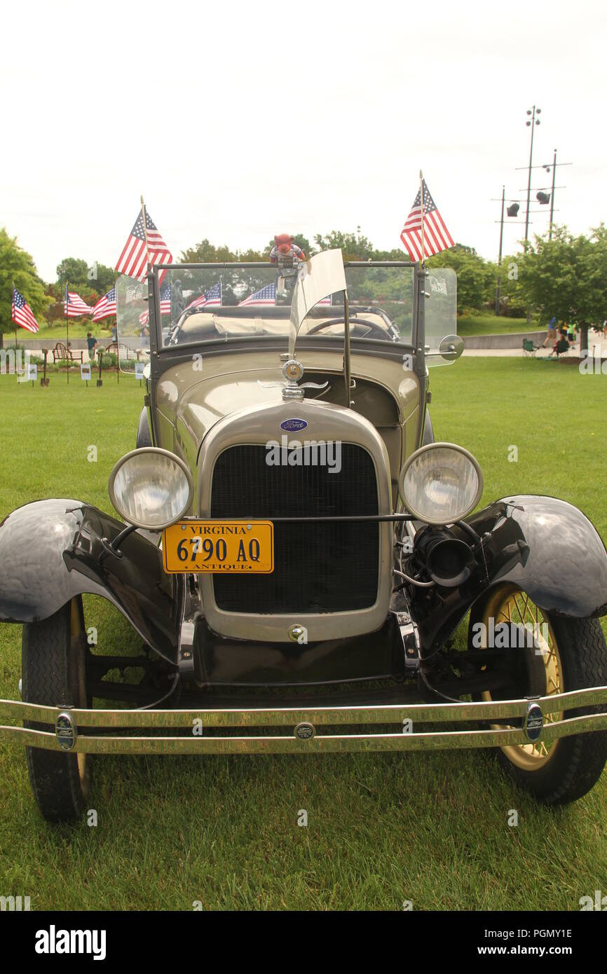 Vintage Ford automobile used during World War II on display at event at ...