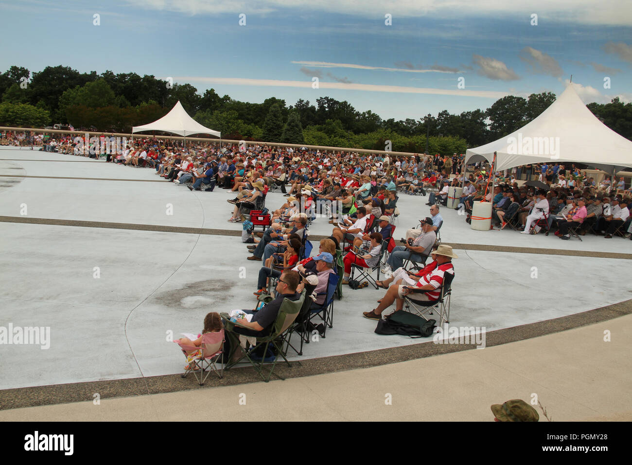 Commemorating event at National D-Day Memorial, Virginia, USA Stock ...