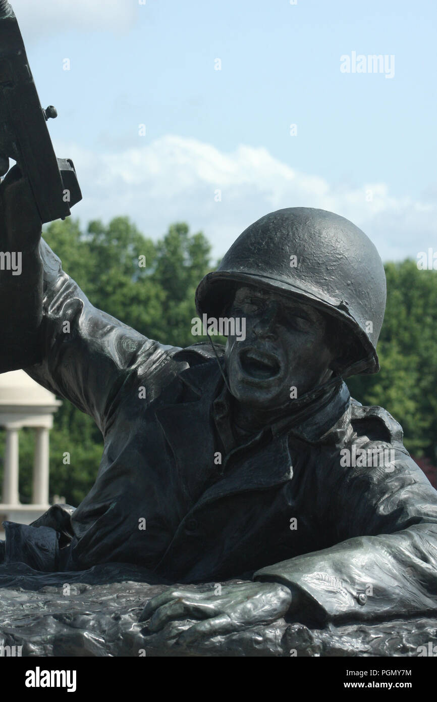 Sculptures depicting war scenes during Operation Overlord in Normandy ...