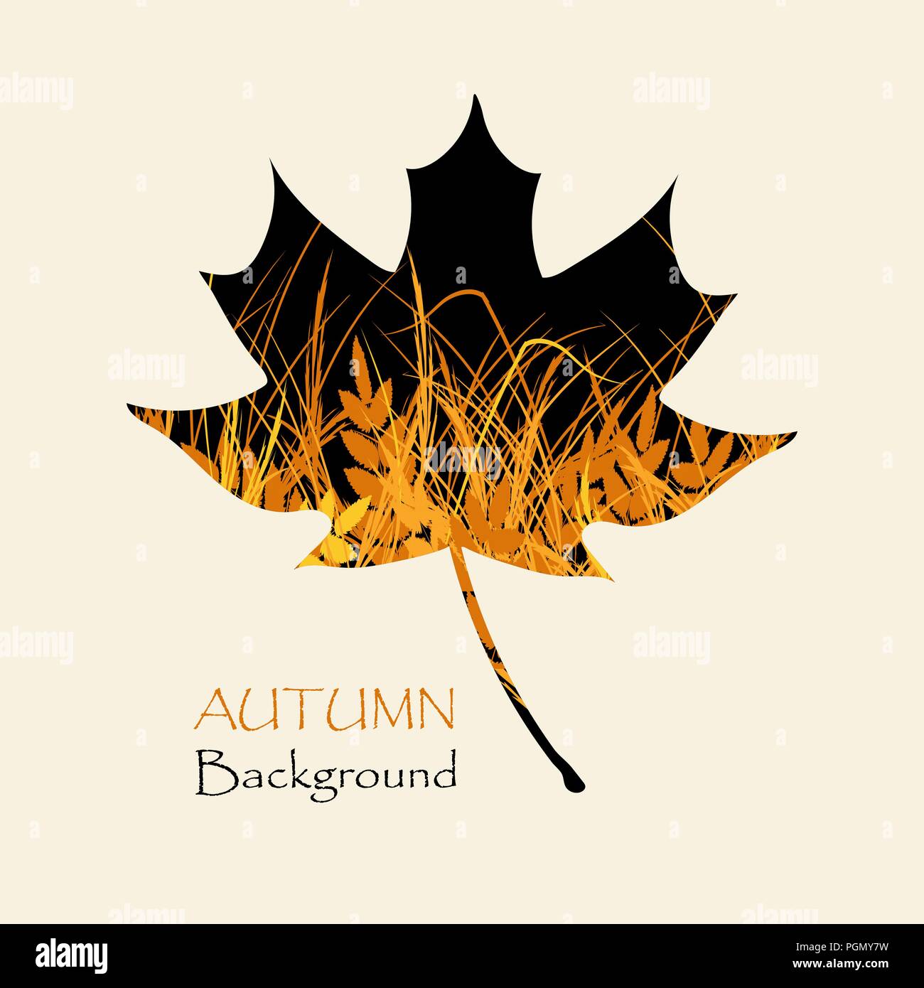 Maple yellow leaf Stock Vector Images - Alamy