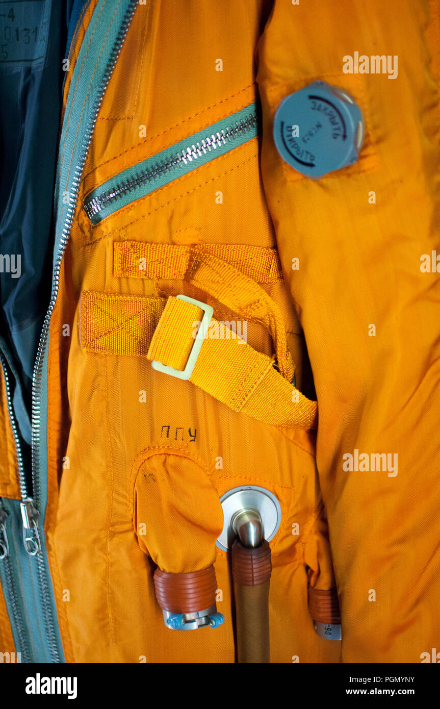 Orange space flight suit Stock Photo - Alamy