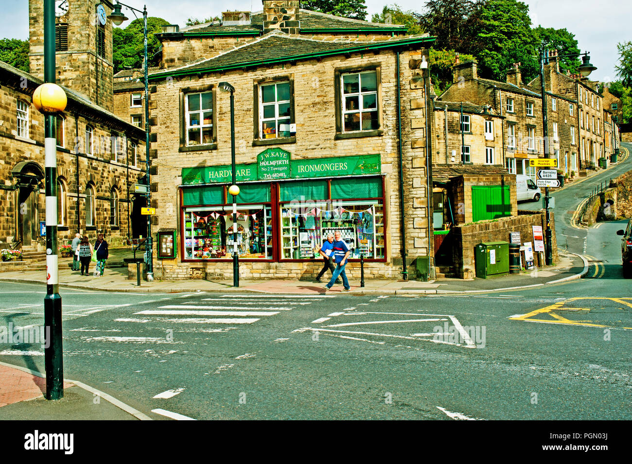 Hardware Shop, Towngate, Holmfirth, West Yorkshire, England Stock Photo ...