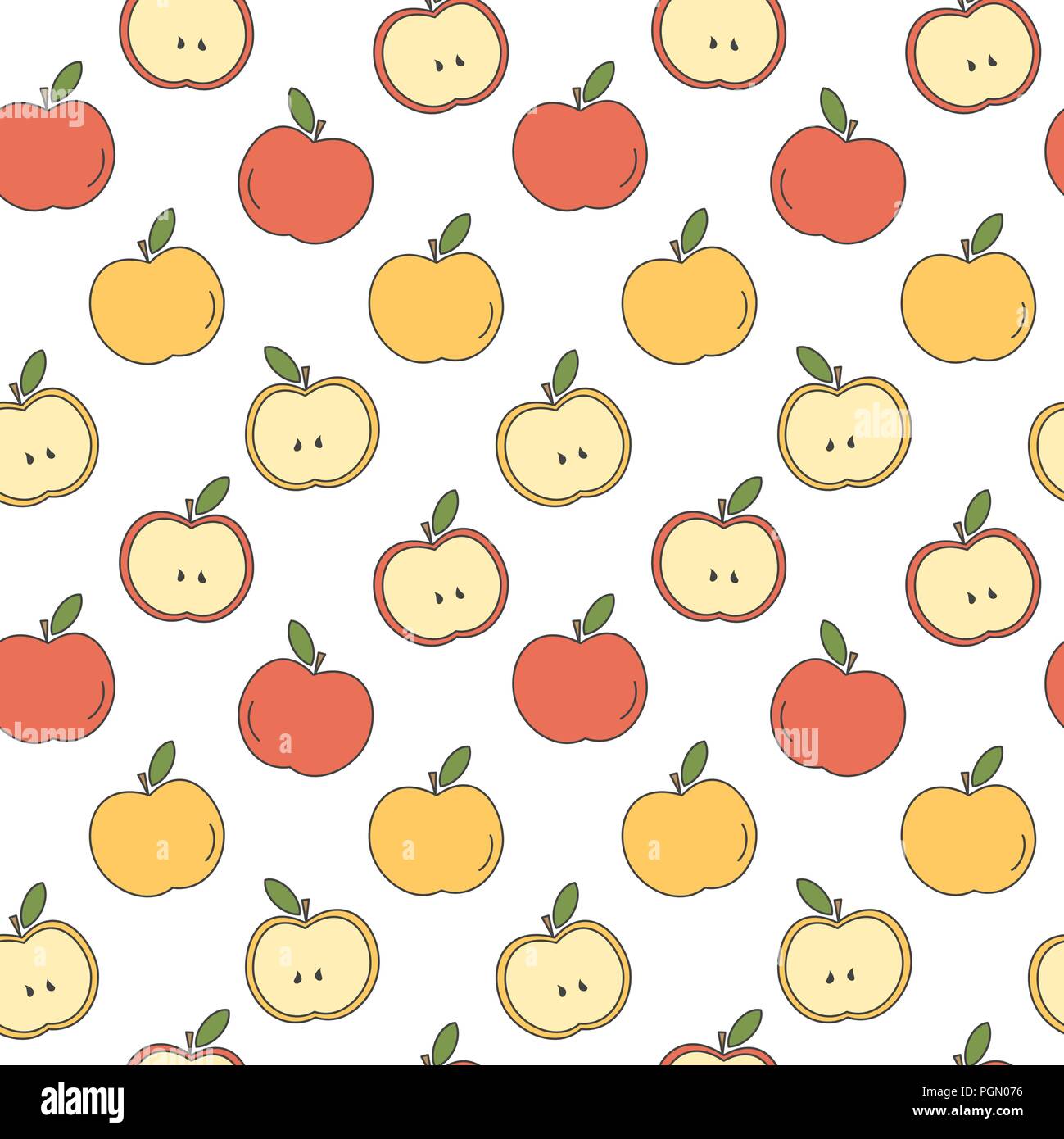 cute cartoon seamless vector pattern background illustration with ...