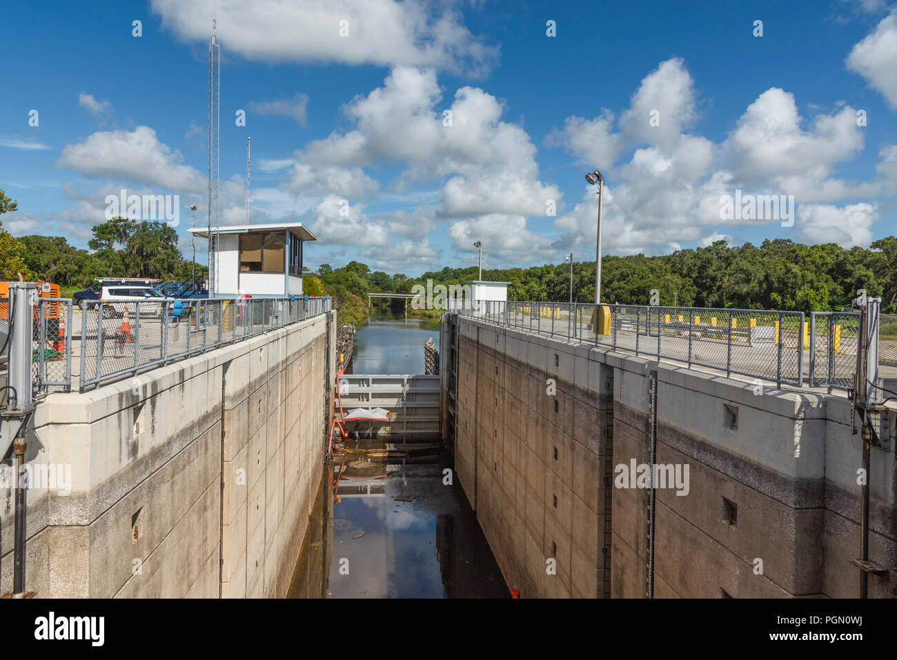Moss Bluff Navigational Lock and Dam Stock Photo - Alamy