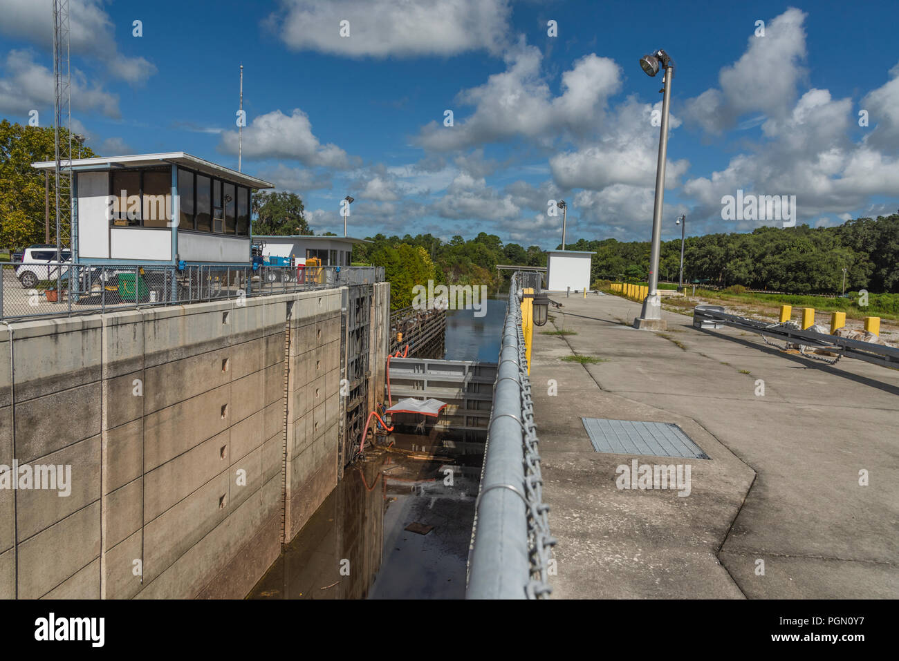 Moss Bluff Navigational Lock and Dam Stock Photo - Alamy