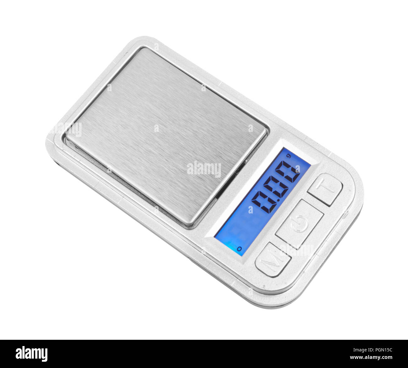 Portable electronic scale isolated on a white background Stock Photo ...