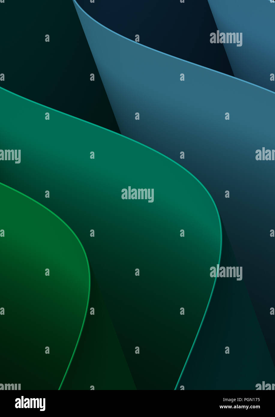 Blue Green Curved Background Stock Photo - Alamy
