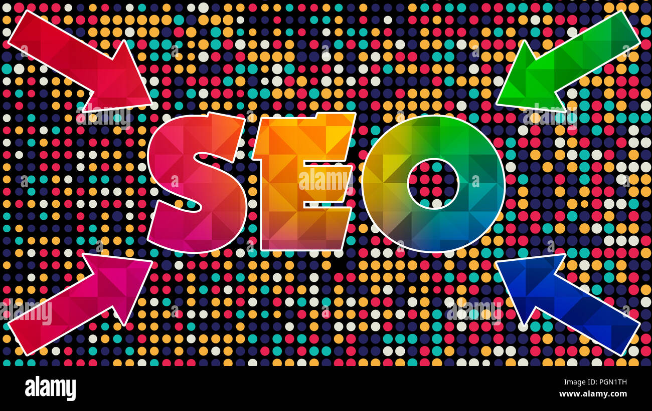 Seo Graphic - Colorful Design Stock Photo - Alamy