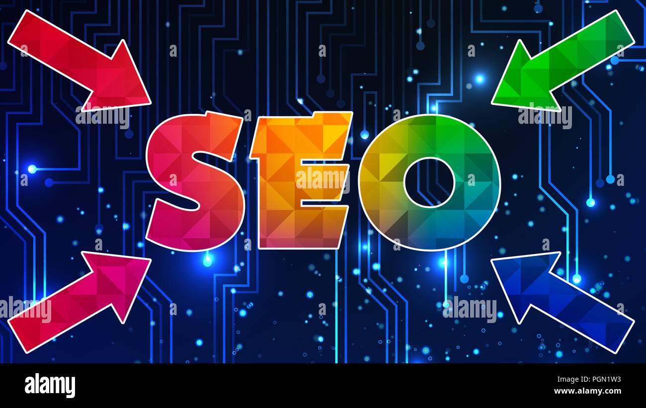Seo Graphic - Colorful Design Stock Photo - Alamy