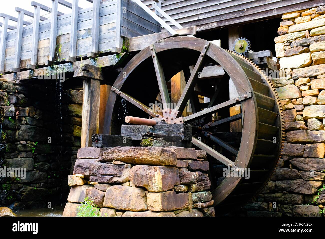 Wooden water flume hi-res stock photography and images - Alamy