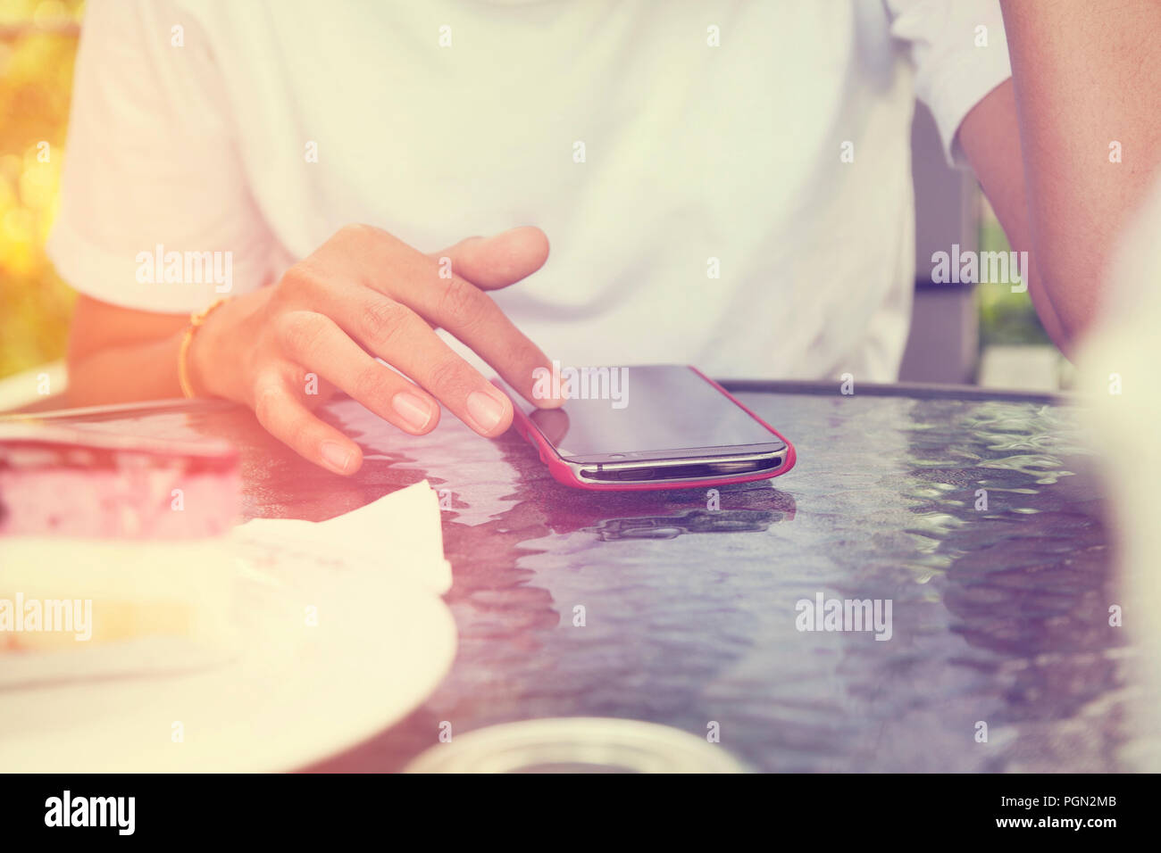 Mobile phone park vintage hi-res stock photography and images - Alamy
