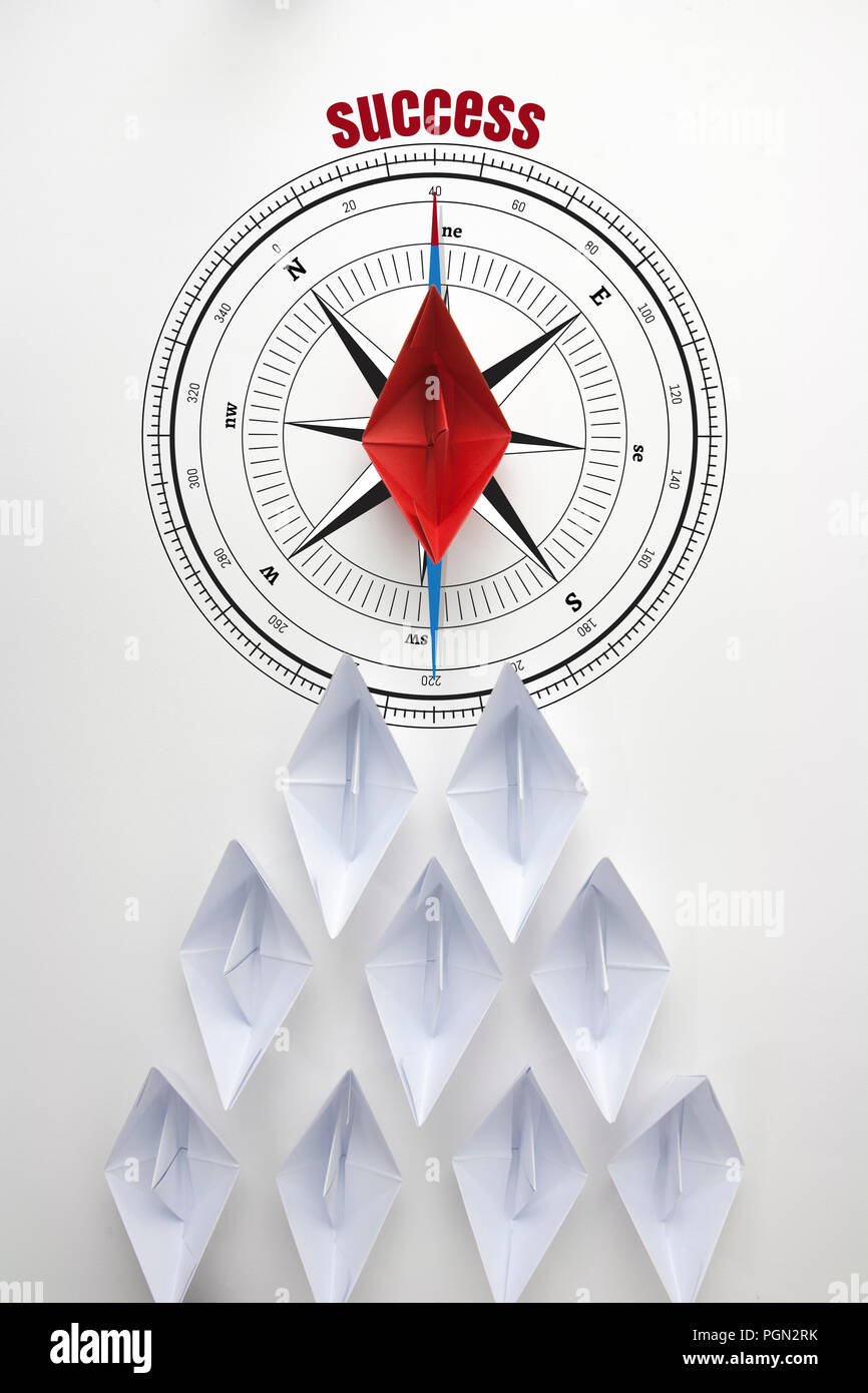 Red Compass Arrow