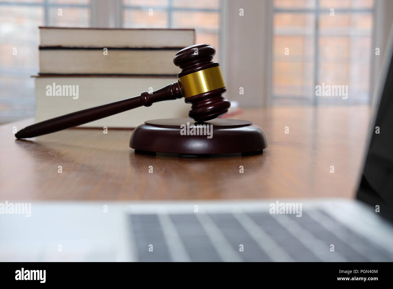 legal judge gavel & law book at courtroom. lawyer attorney justice ...