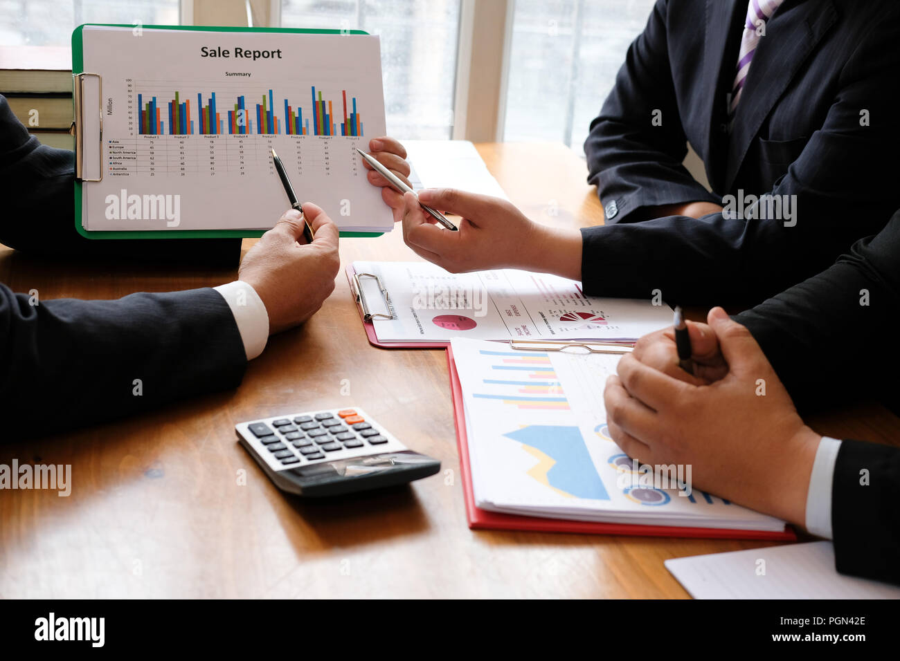 business adviser discussing idea at meeting. professional investor ...