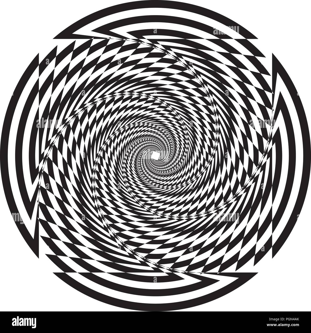 Abstract Arabesque Spiral Fan black on transparent background Stock ...