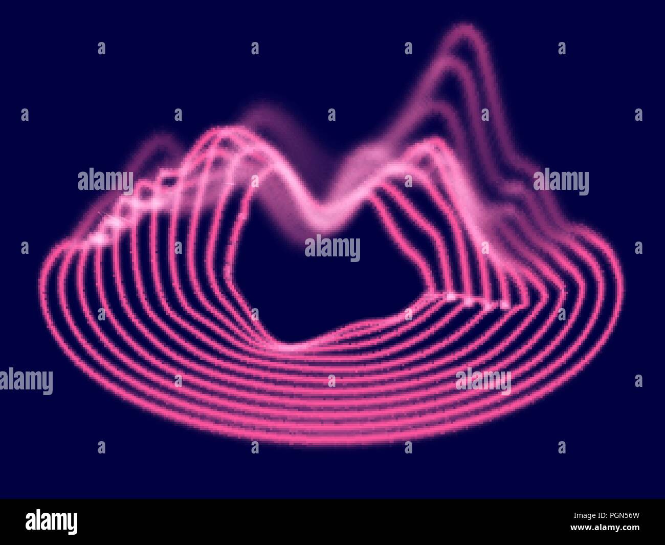 Abstract background with dynamic 3d sound waves Stock Vector Image & Art - Alamy