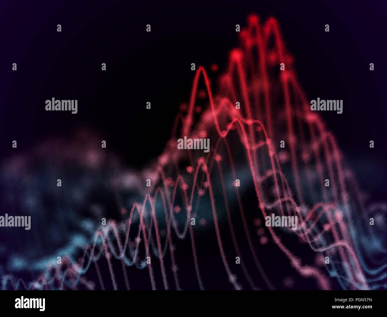 Big data abstract visualization: business charts analytics Stock Vector ...