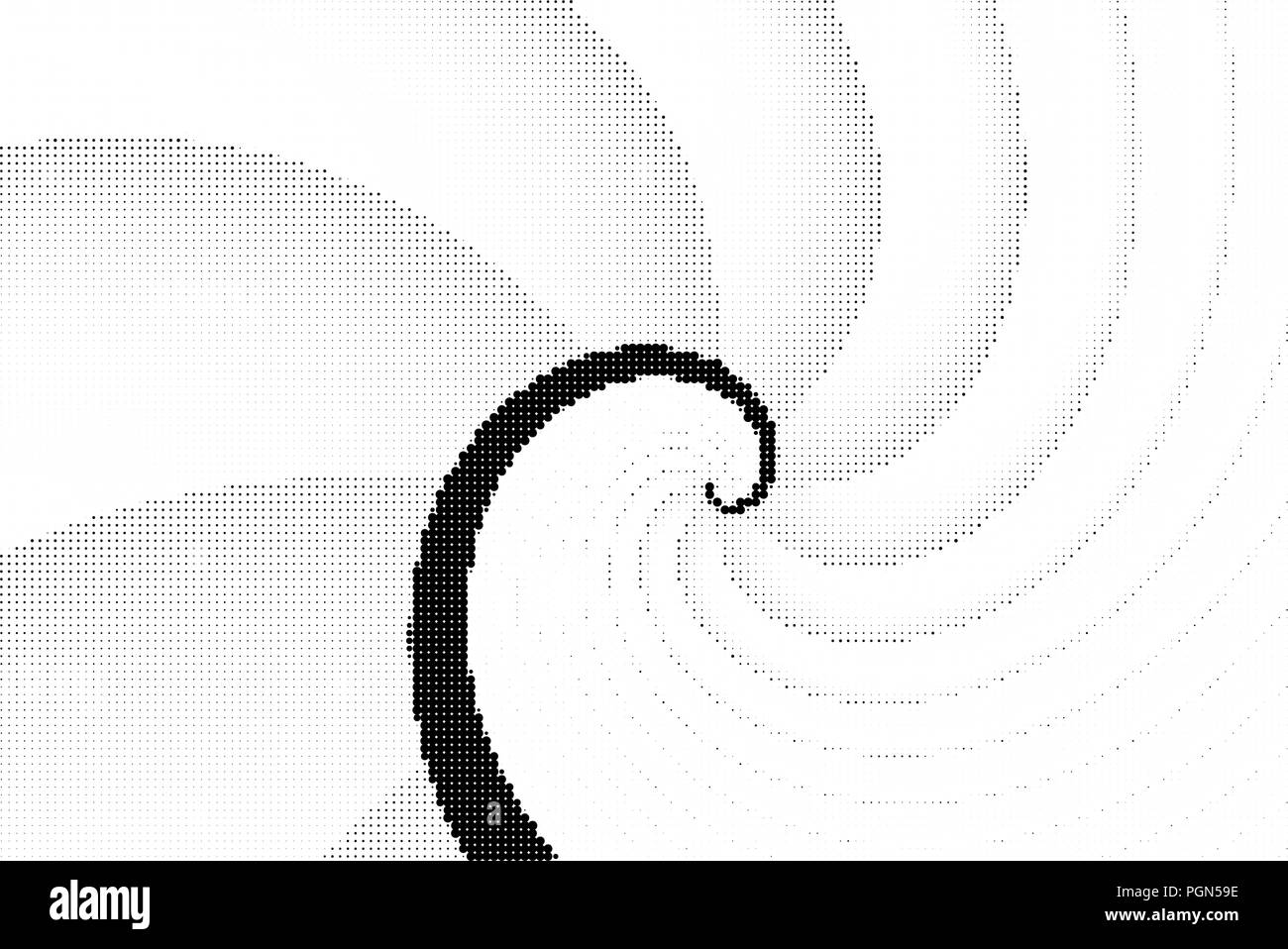 Spiral flower petals or wave - halftone vector ornament Stock Vector ...