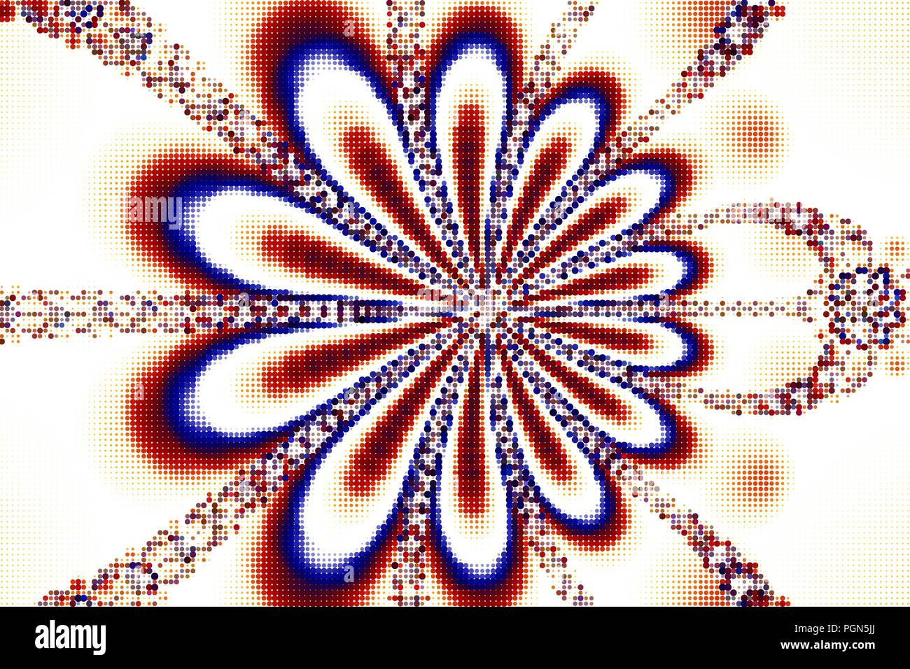 Halftone vector floral pattern design Stock Vector Image & Art - Alamy