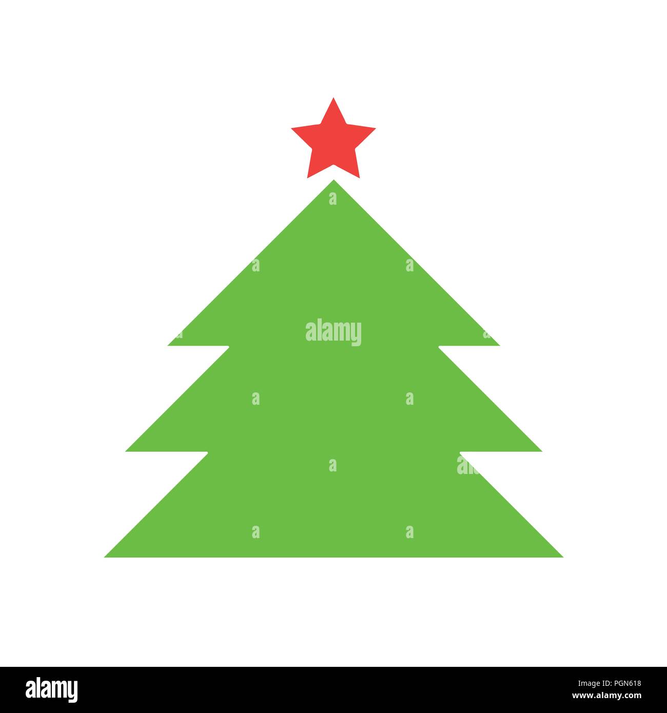 Green pine tree red Stock Vector Images - Alamy