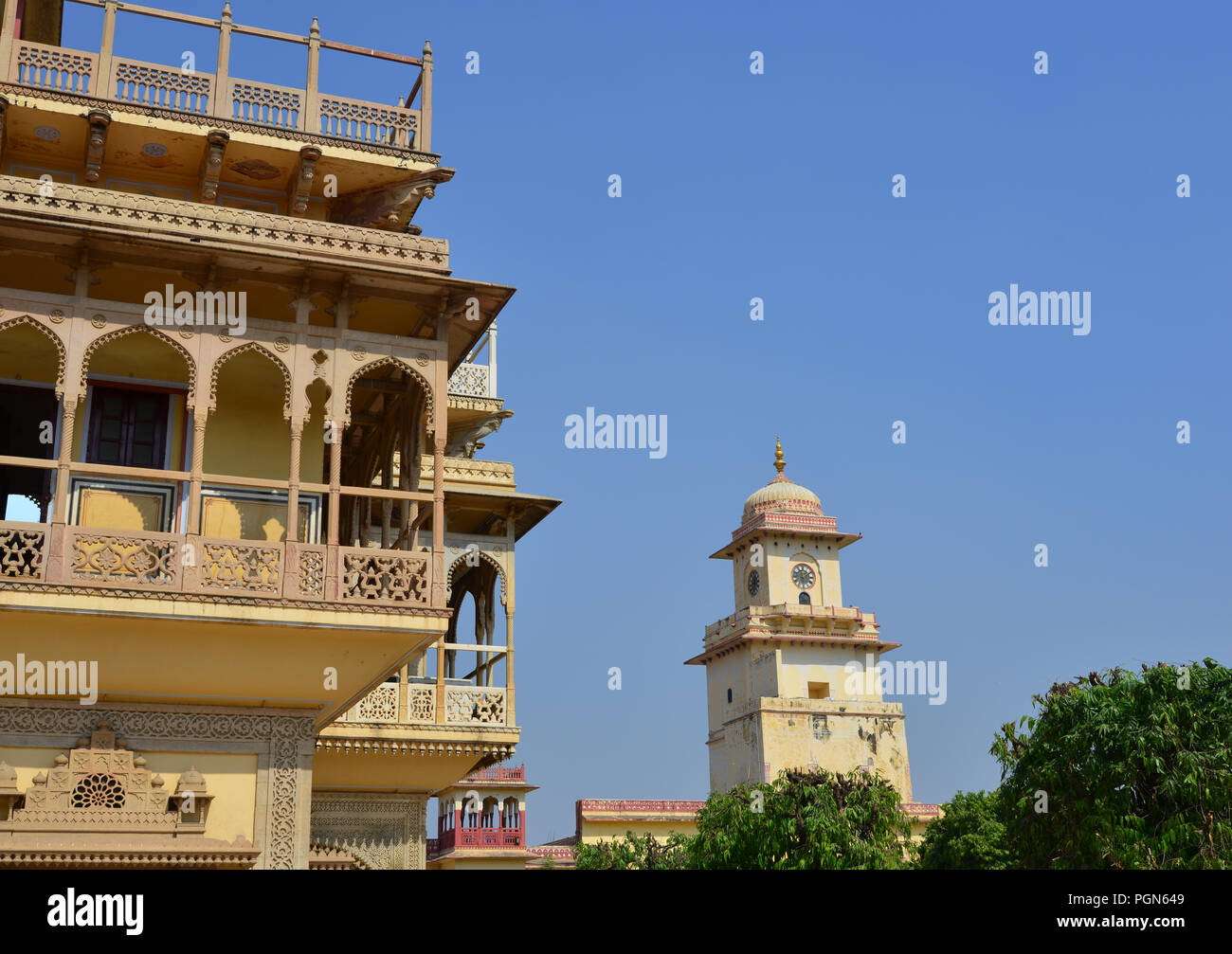 Jaipur, India - Nov 1, 2017. Old buildings located at Pink City in ...