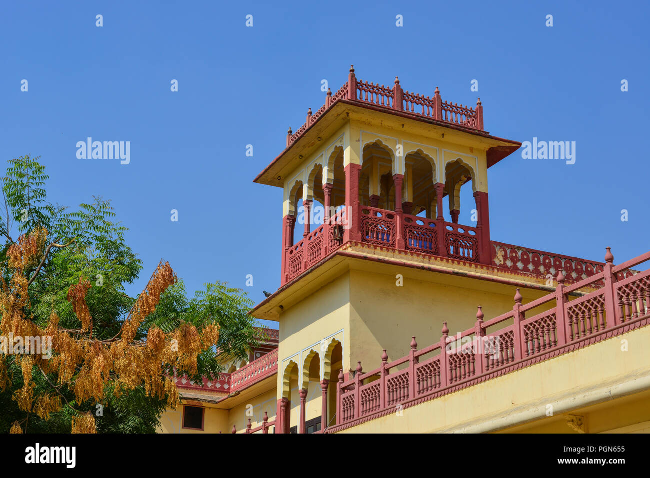 Jaipur, India - Nov 1, 2017. Old buildings located at Pink City in ...