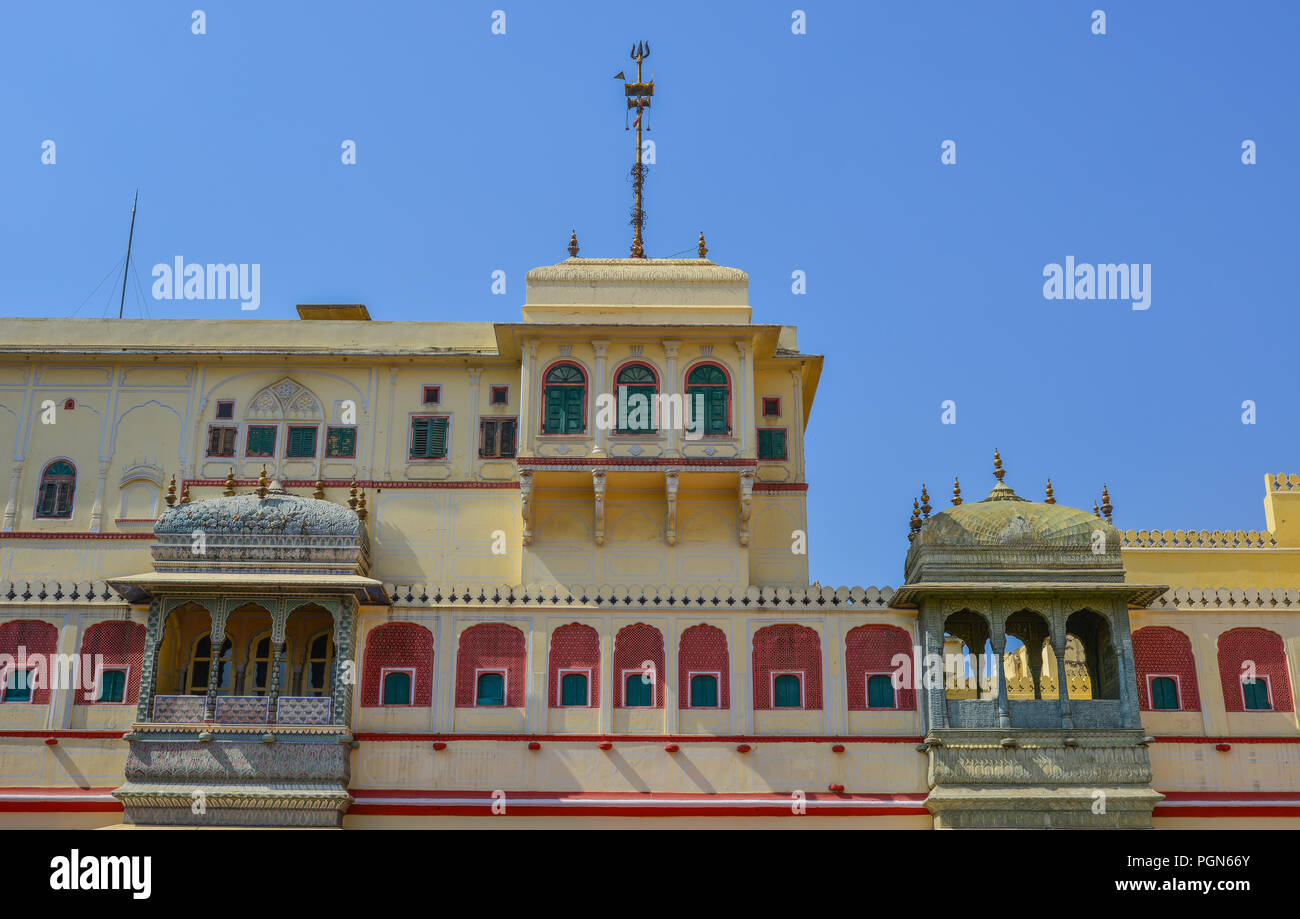 Jaipur, India - Nov 1, 2017. Old buildings located at Pink City in ...