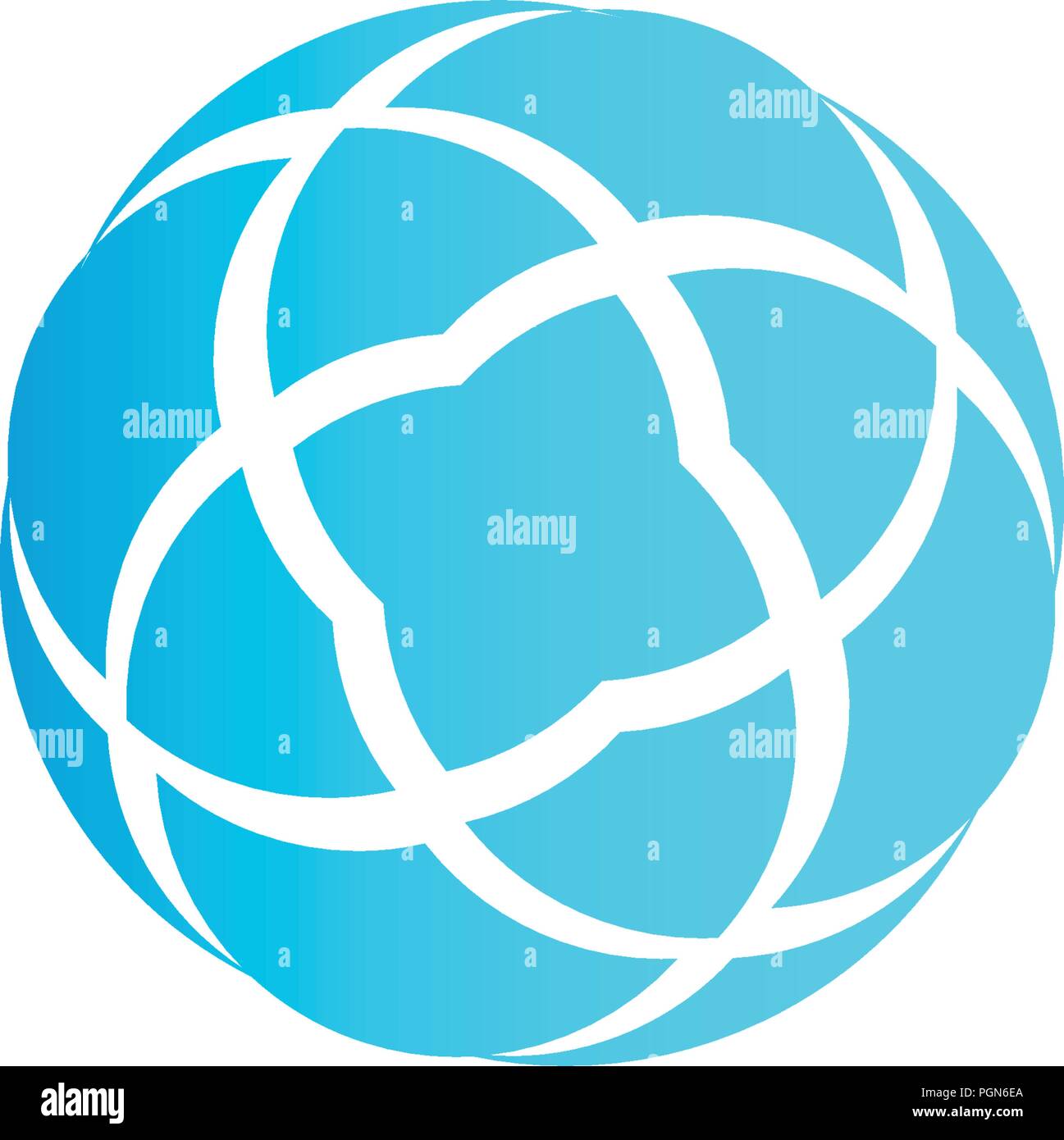 Abstract circle vector icon on white background. Sport game with ball ...