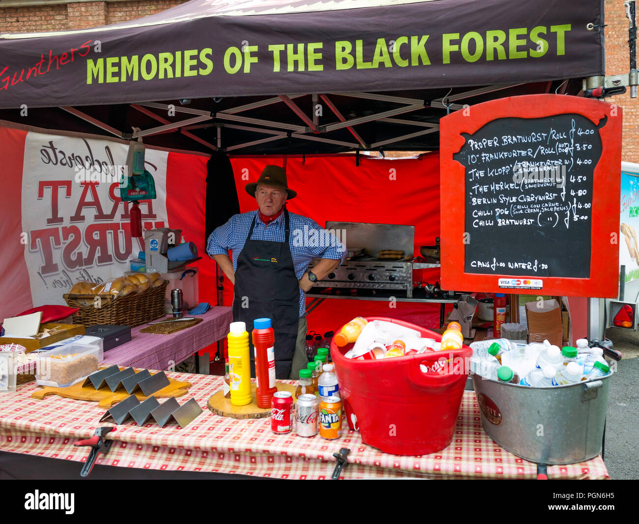 Gunthers Memories of the Black Forest a German man selling food with ...