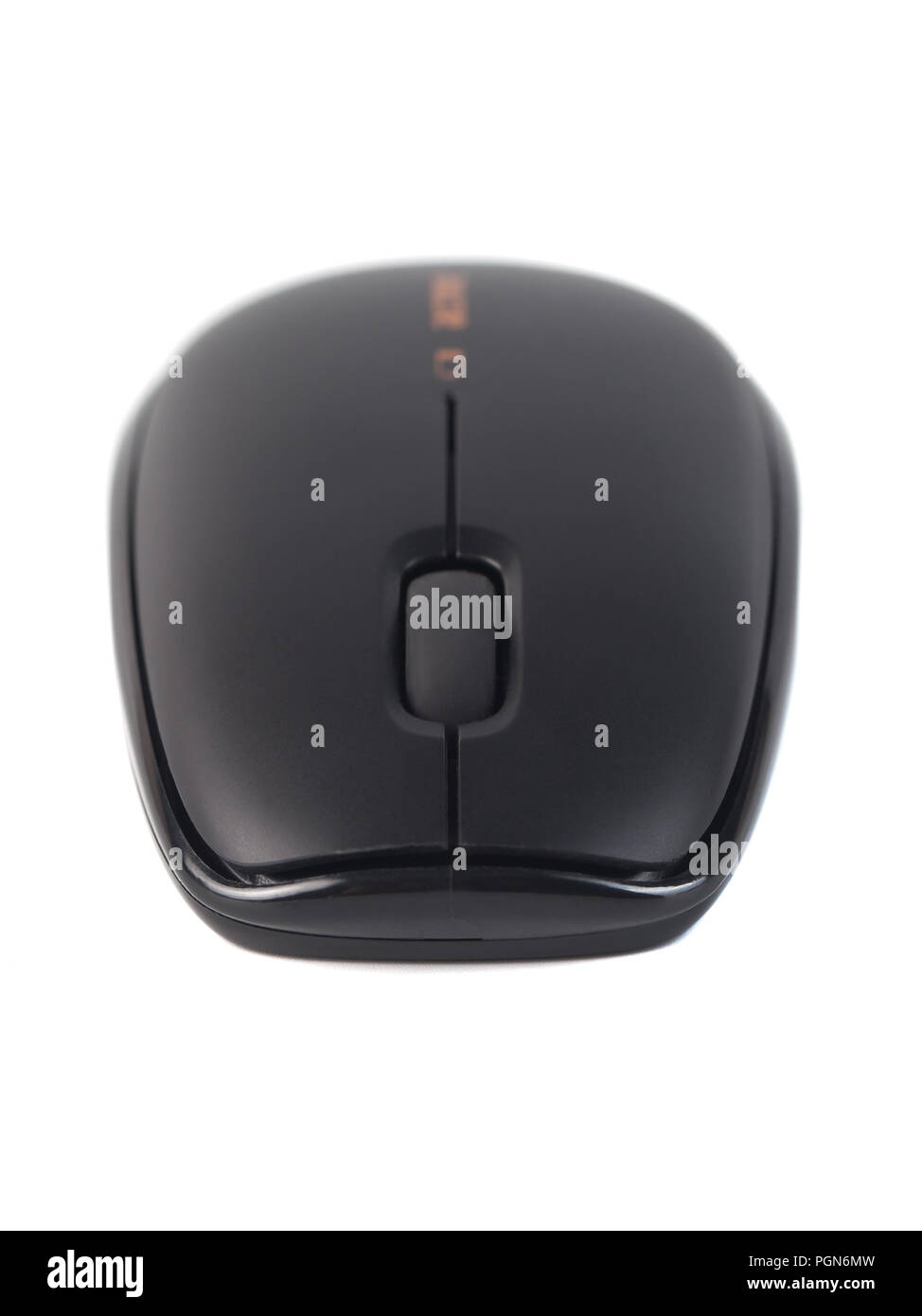 Computer wireless black mouse isolated on white background Stock Photo ...