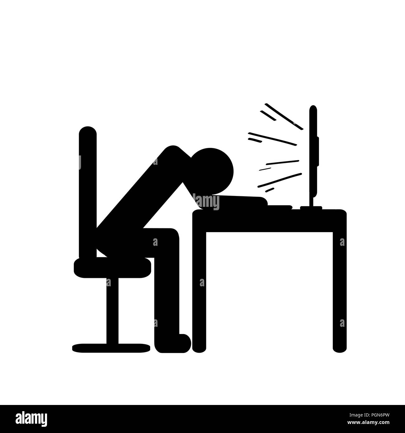 Stress computer Black and White Stock Photos & Images - Alamy