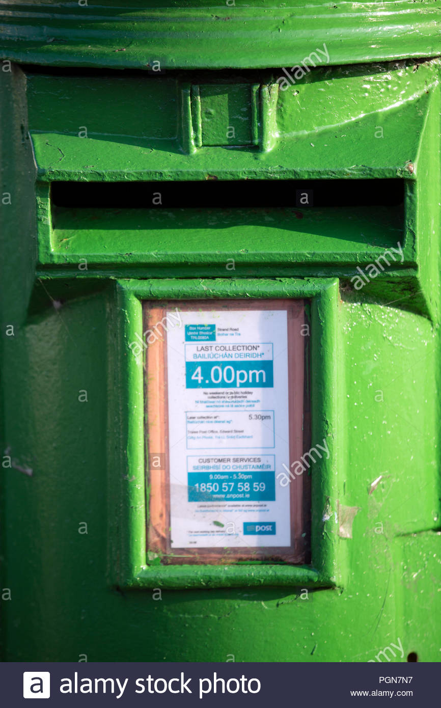 Irish postbox in sunshine hi-res stock photography and images - Alamy
