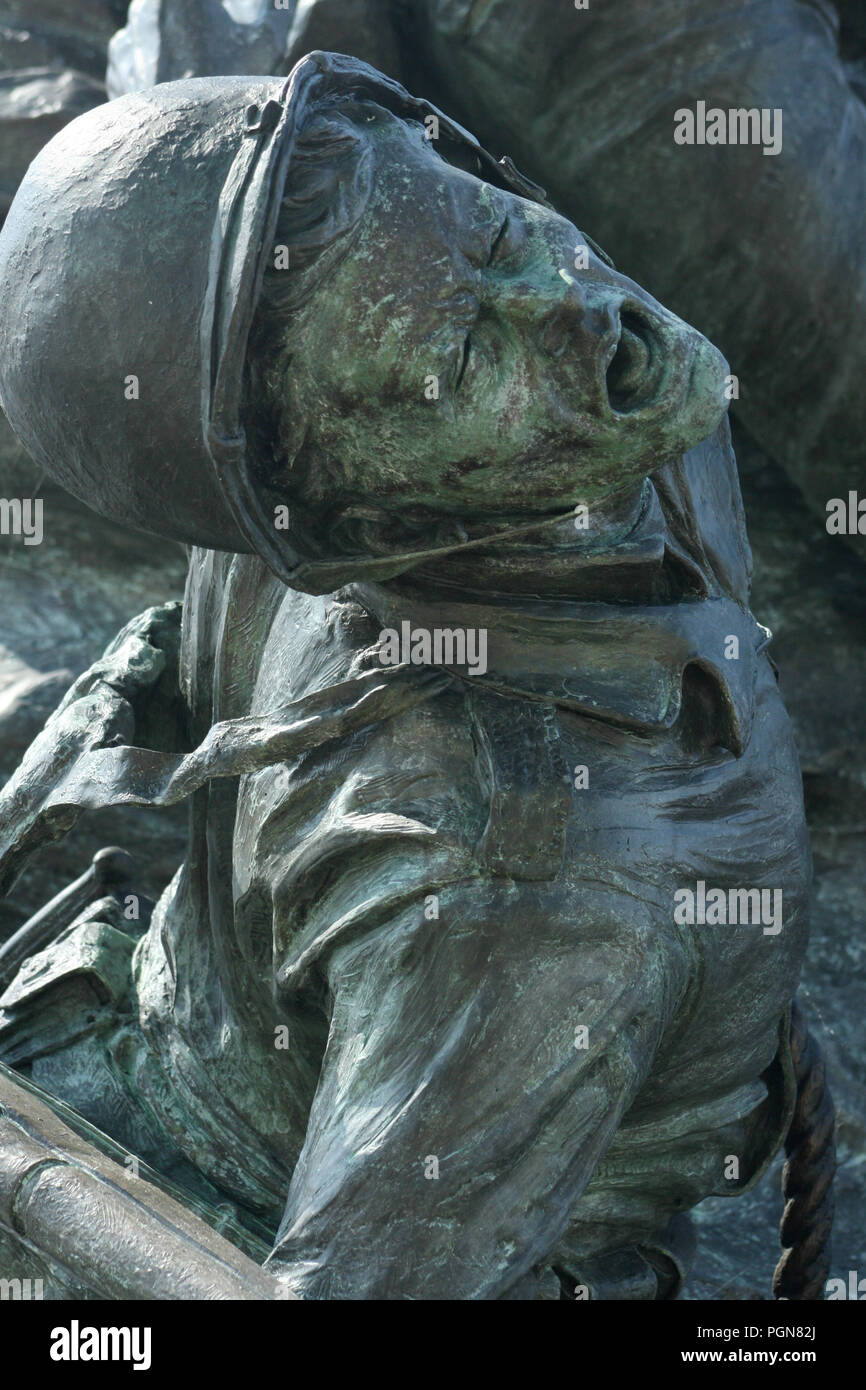 Sculptures depicting war scenes during Operation Overlord in Normandy ...