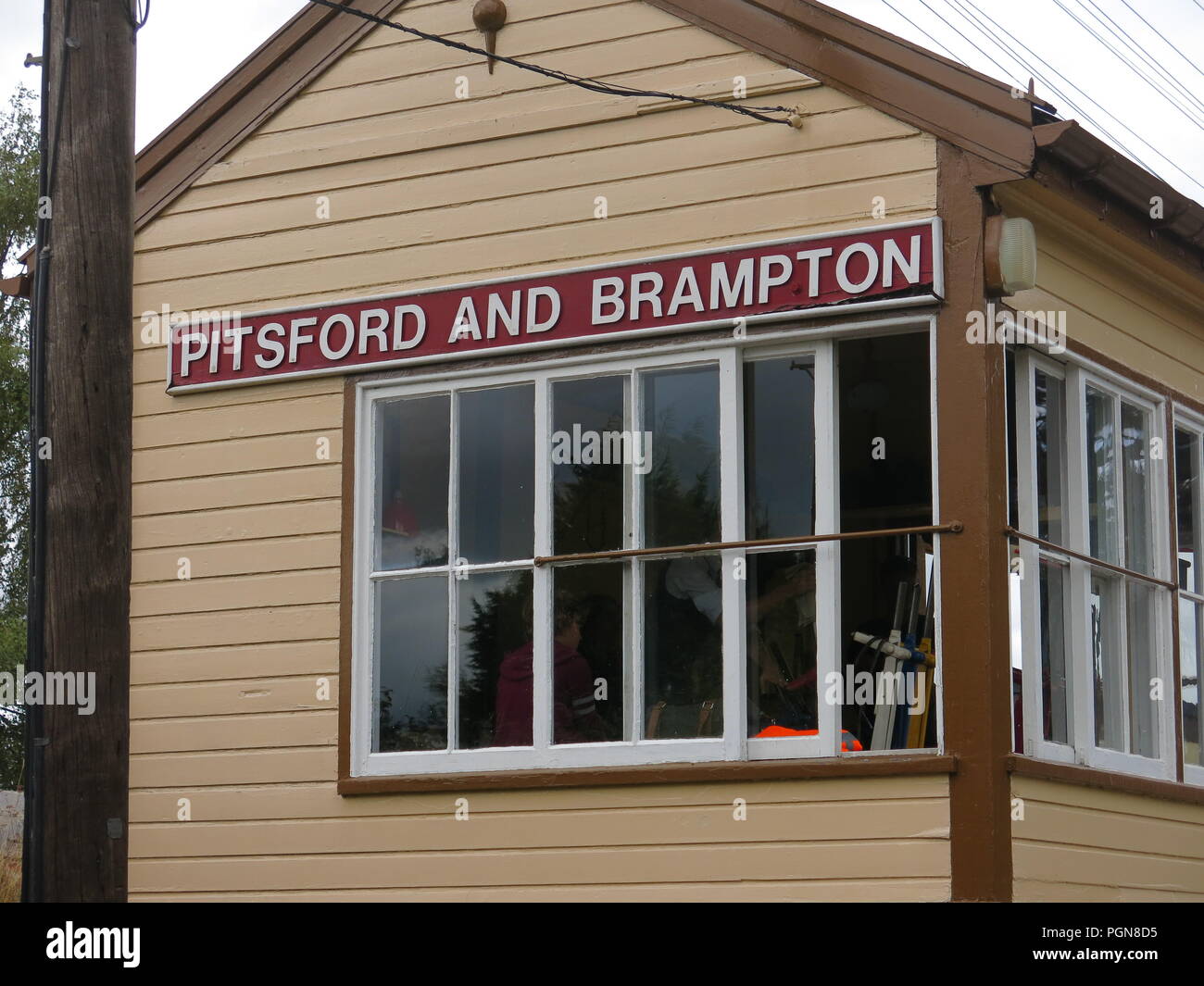 A photo of the signal box at the Pitsford and Brampton station on the ...