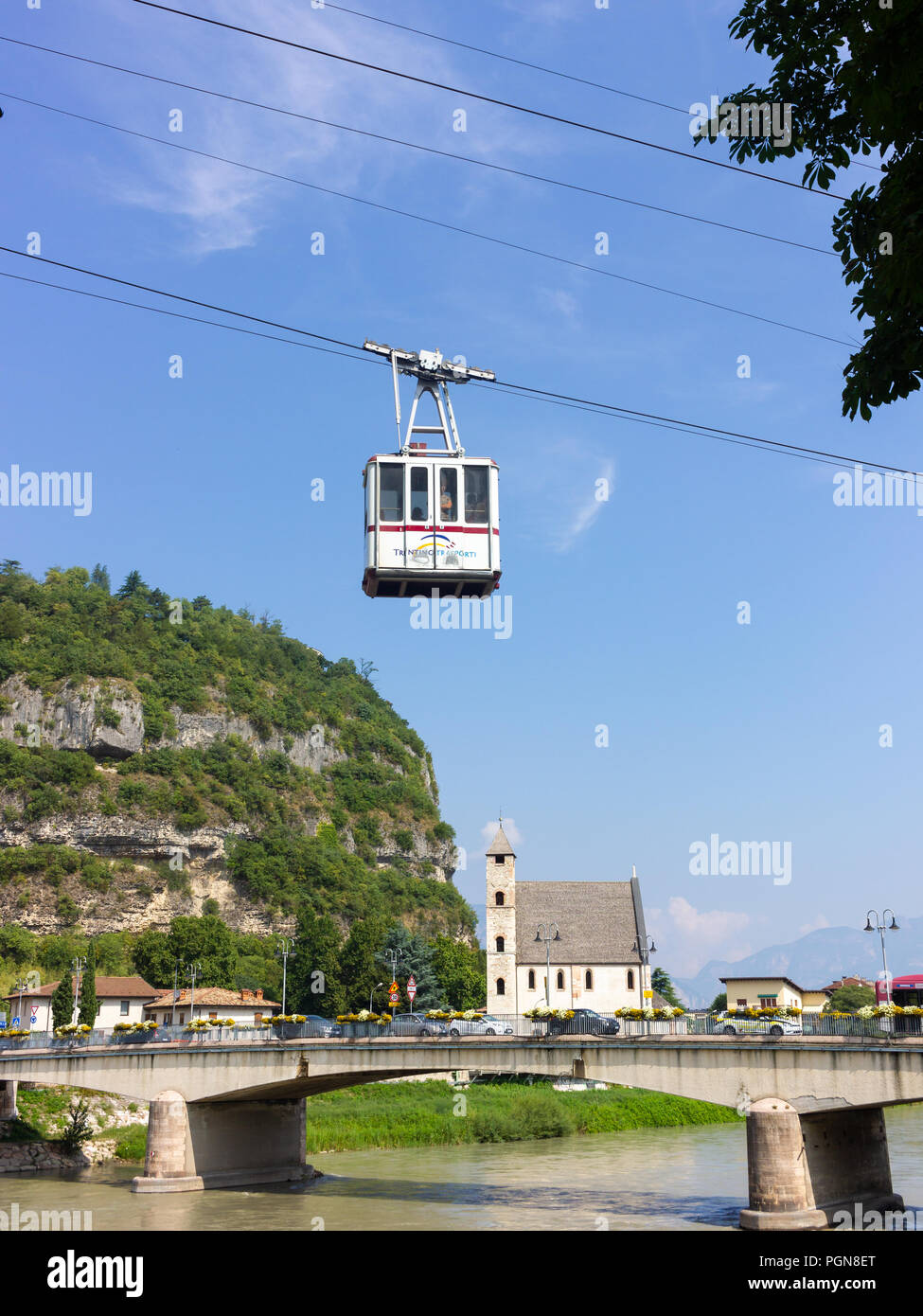 Cable car in Trento, Italy Stock Photo - Alamy