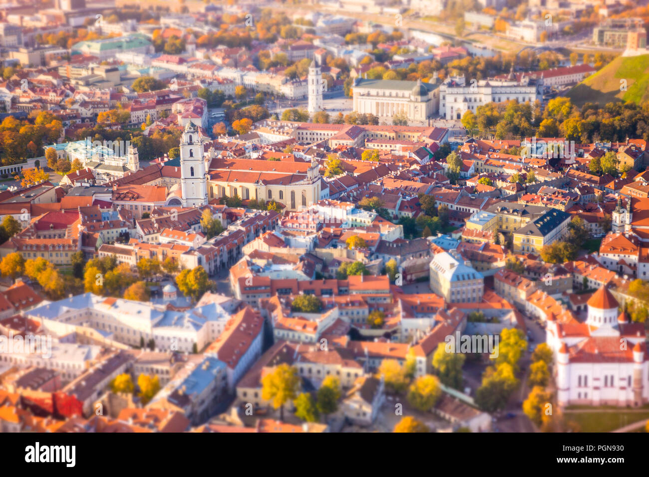 Aerial view of Vilnius, Lithuania Stock Photo - Alamy