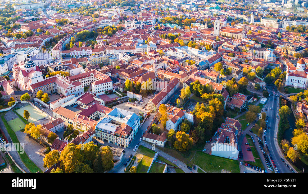 Aerial view of Vilnius, Lithuania Stock Photo - Alamy