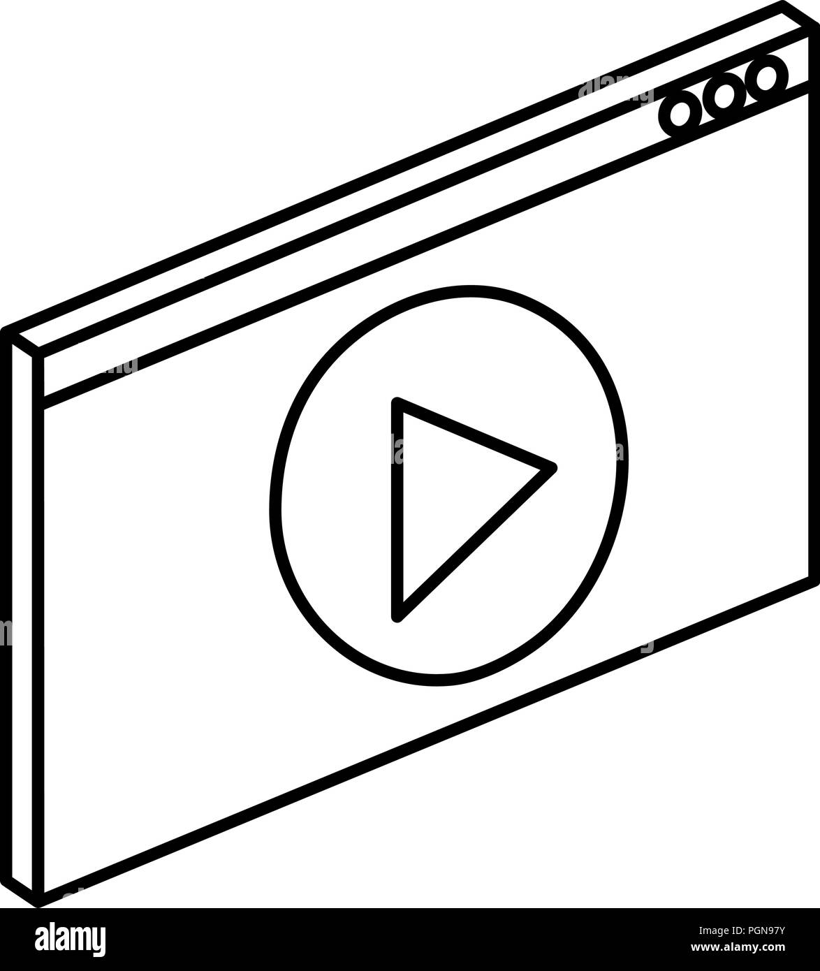 Youtube icon vector vectors Black and White Stock Photos & Images - Alamy