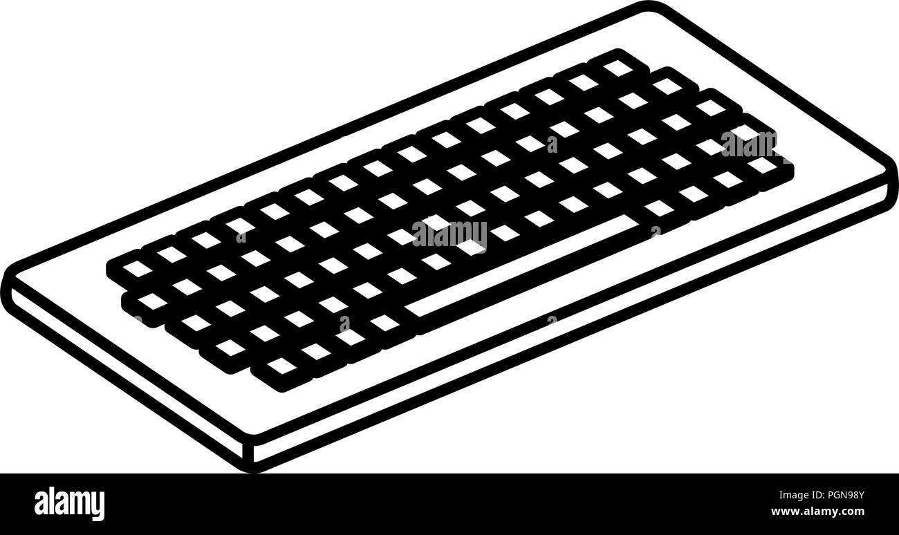 computer keyboard isolated icon vector illustration design Stock Vector ...