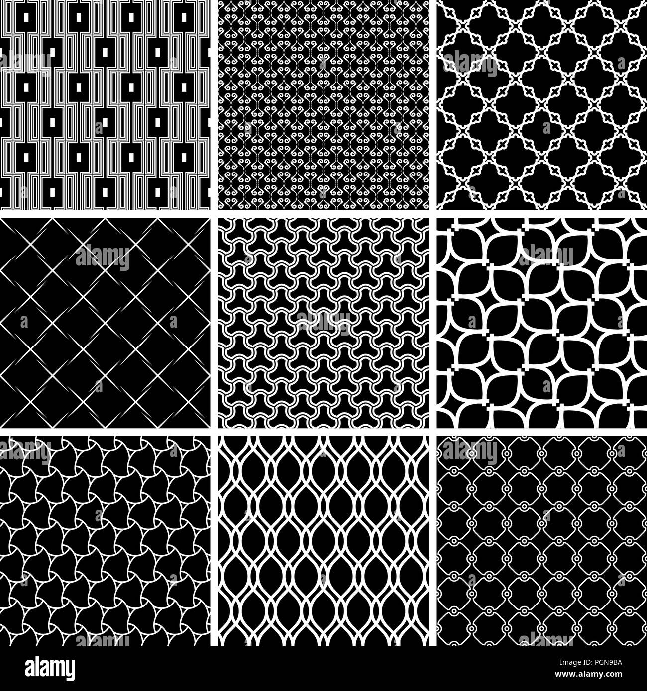 Set of Vector Seamless Geometric Backgrounds Stock Vector Image & Art ...